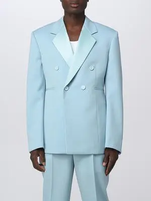 Bottega Veneta Blazer In Wool - Sky Blue