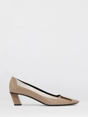 ROGER VIVIER Belle Vivier Patent Leather Pumps - Beige