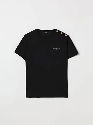 Balmain Cotton T-shirt With Logo - Black