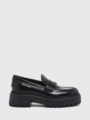 Hogan Leather Platform Loafers - Black
