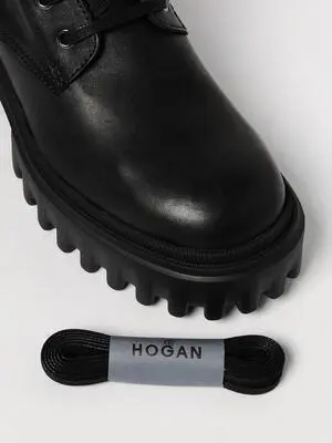 Hogan Lace-up Lug Sole Boots