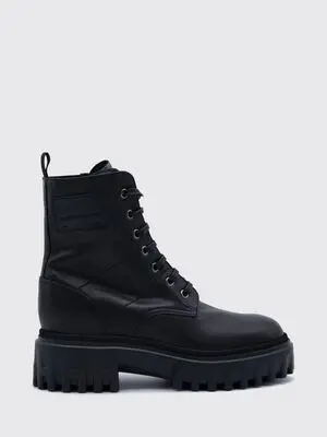 Hogan Smooth Calfskin Combat Boots