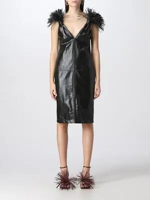 Bottega Veneta Embellished Leather Dress