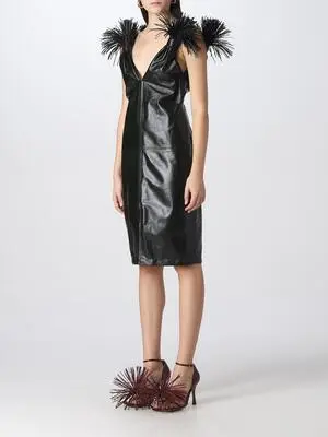 Bottega Veneta Embellished Leather Dress