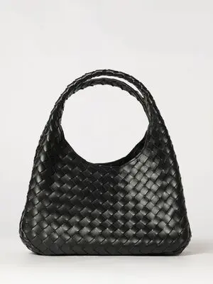 Bottega Veneta Woven Leather Shoulder Bag - Black