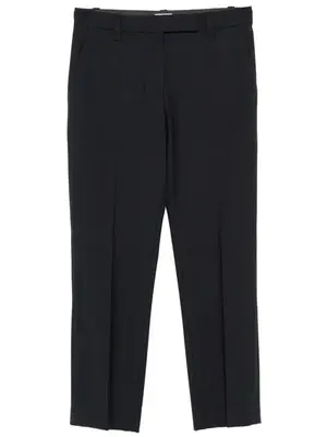 Brunello Cucinelli Wool Pants With Pleat - Blue