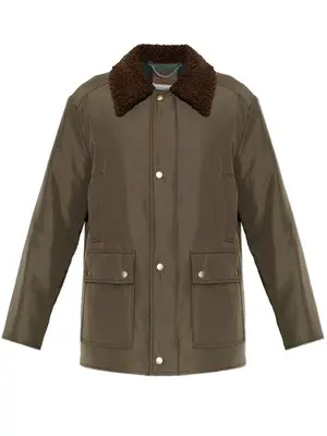 MAISON MARGIELA Padded Jacket With Shearling Collar - Green