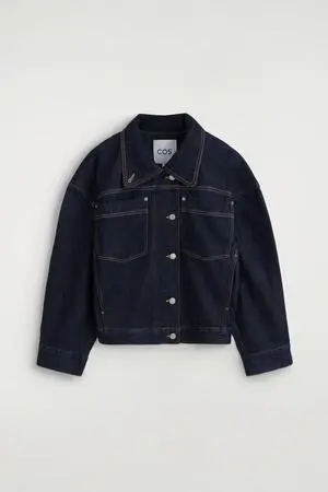 Cos Mock-neck Denim Jacket - Indigo