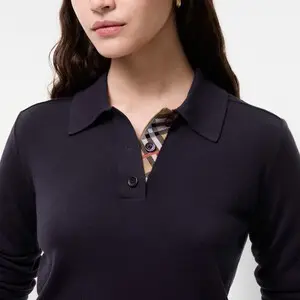 Burberry Long-sleeve Wool Polo Shirt