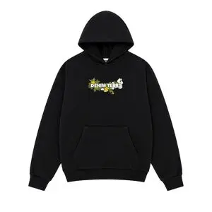 DENIM TEARS Floral Logo Hoodie - Black
