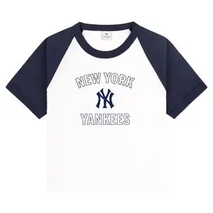 SPORTY & RICH Yankees Arch Tee /dark Navy - White