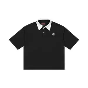 GODSPEED Victor Minimal Crest Polo - Black
