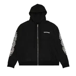 Chrome Hearts Floral Logo Zip Up Hoodie - Purple