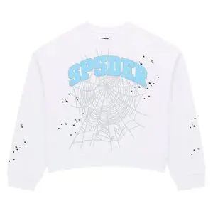 SP5DER Varsity Web Crewneck - White