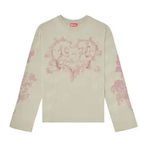 DIESEL® T-hilary-ls-aa1 T-shirt /beige - Pink
