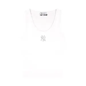 SPORTY & RICH Yankees Embellished Cropped Tank - White