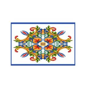 DHARA SHETH, DUBAI Blue / White Majolica Mosaic Resort Sarong Multicolor - Blue/white