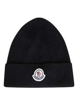 Moncler Ribbed Beanie With Logo
