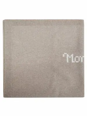 Moncler Baby Blanket In Gift Box - Beige