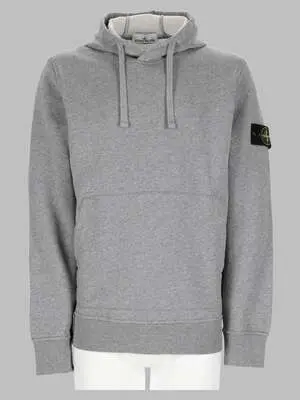 Stone Island STONE ISLAND Zip Up Hooded Sweatshirt Grey