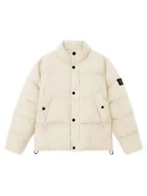 Stone Island Padded Stand-up Collar Utility Jacket With Two-way Zip & Snap Pockets