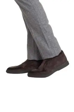 Santoni Suede Desert Boot With Fur - Grey