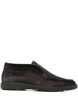 Santoni Suede Desert Boot With Fur - Grey
