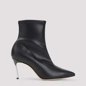 Casadei Leather Blade Bootie With 8cm Heel