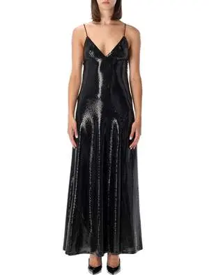 Alberta Ferretti Embellished Maxi Dress - Nero
