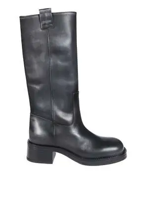 ALOHAS Sajan Vintage-effect Suede And Leather Boots For - Nero