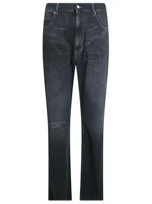 MAISON MARGIELA 100% Cotton Five-pocket Pants With Distressed Detail