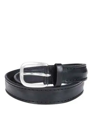 Orciani Sport Leather Belt With Soft Bull Texture - Nero