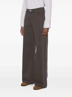 PAROSH Wide-leg Denim Jeans