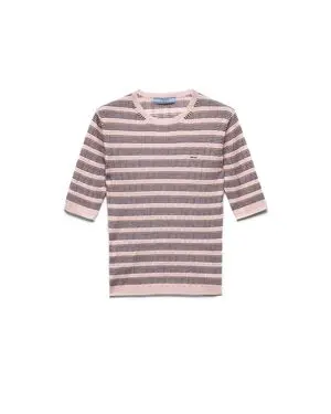 Prada Striped Cashmere And Silk Sweater