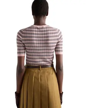 Prada Striped Cashmere And Silk Sweater