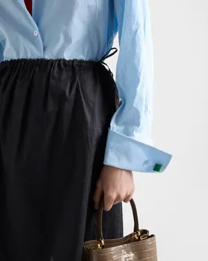 Prada Cotton Organdy Midi-skirt