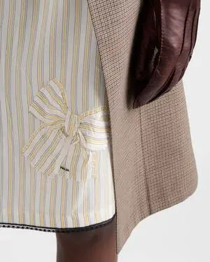 Prada Striped Skirt With Appliqu
