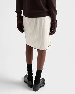 Prada Striped Skirt With Appliqu