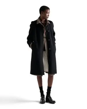 Prada Striped Skirt With Appliqué Bow Detail