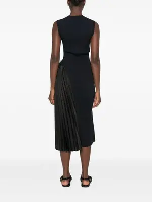 Emporio Armani Sleeveless Pleated Midi Dress