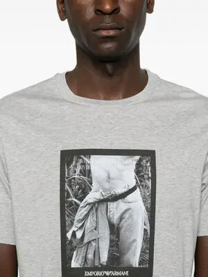 Emporio Armani Printed Cotton T-shirt