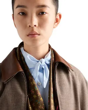 Prada Houndstooth Wool Blouson Jacket