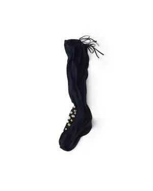 Prada Embroide Over-the-knee Cotton Socks Blue