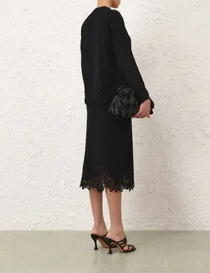 Zimmermann Valiant Merino Lace Sweater - Black