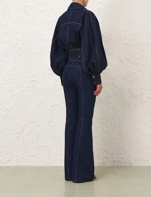 Zimmermann Valiant Utility Flare Jean - Harbour Blue
