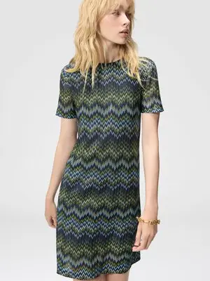 Missoni Short-sleeve Viscose Mini Dress - Multicoloured