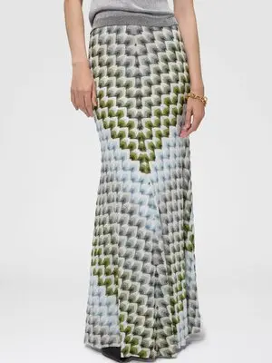 Missoni Long Viscose Lamé Skirt With Lace Motif