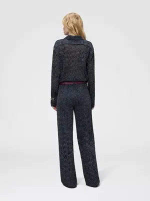 Missoni Viscose Lamé Trousers With Greek Key Motif