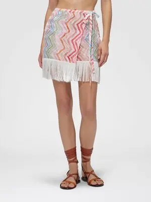 Missoni Wrap Mini Skirt With Zig Zag Print