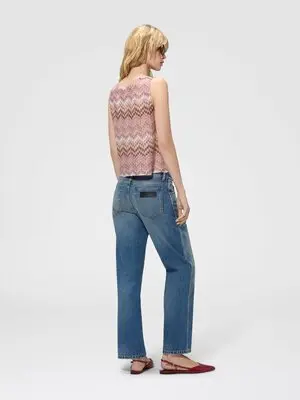 Missoni Sleeveless Viscose Top - Pink,multicoloured